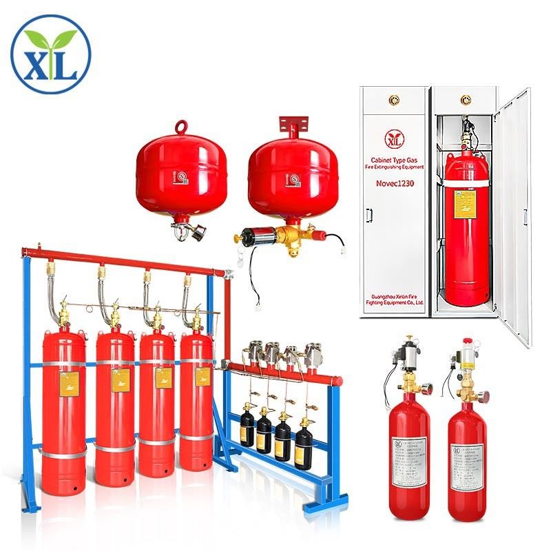 Pipe Line Gas Fire Extinguisher System FM200 Gas Suppression System For ...