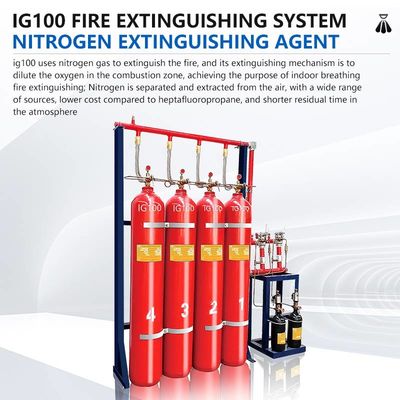 Inert Gas Ig 100 Fire Suppression System Agent Bottle Group 15MPa For ...